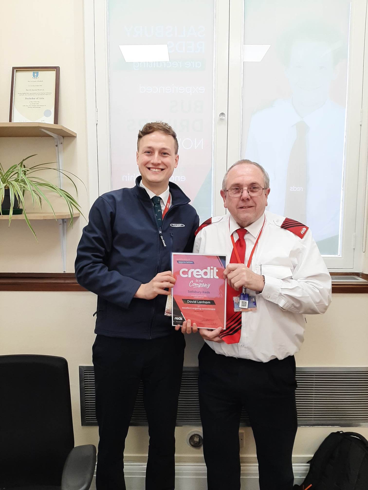 Our Credit to the Company Winners! - Salisbury Reds